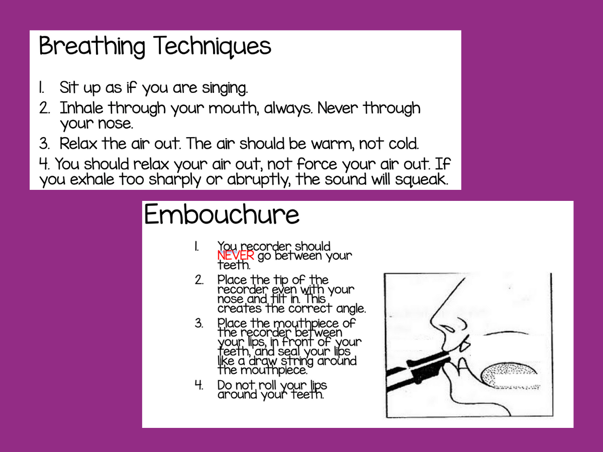 Recorder Process and Planning – Mrs. Byrd's Music Room